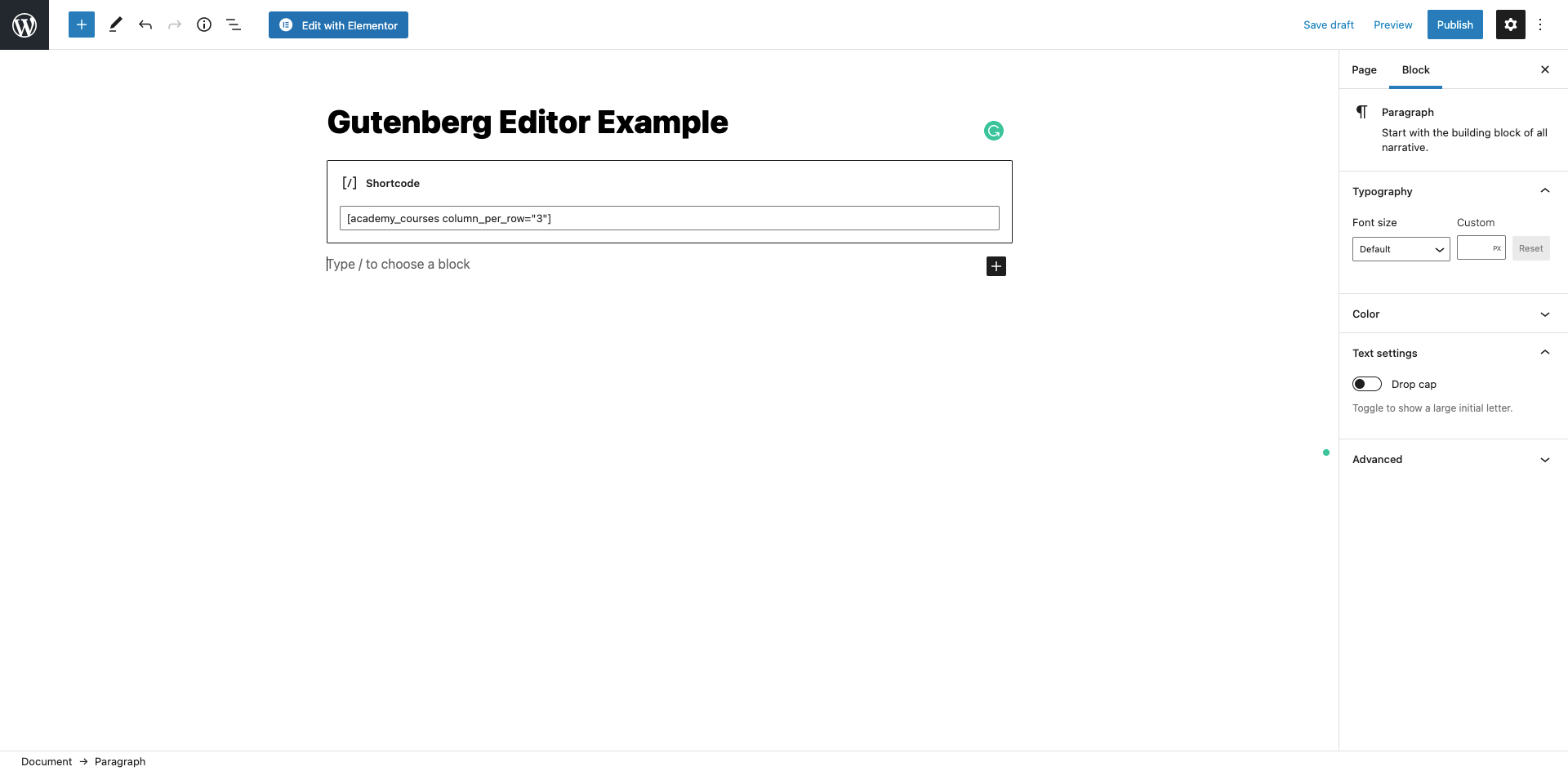Course grid shortcode - Academy LMS