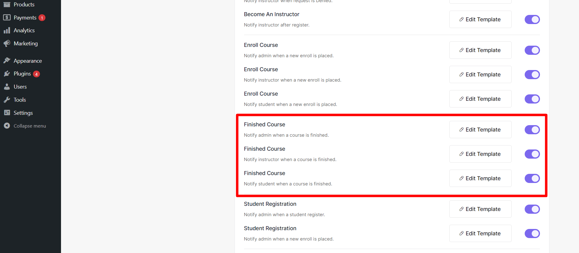 How to use Email Notification? - Academy LMS