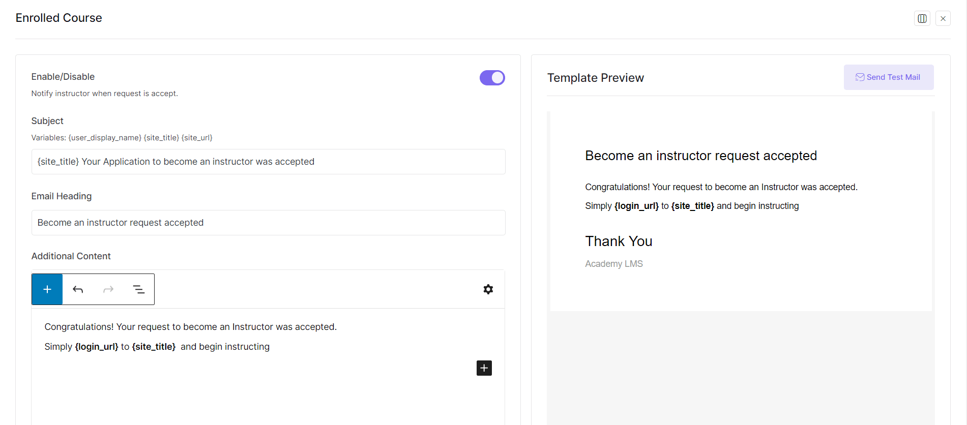 How to use Email Notification? - Academy LMS
