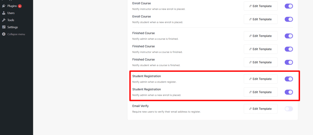 How to use Email Notification? - Academy LMS