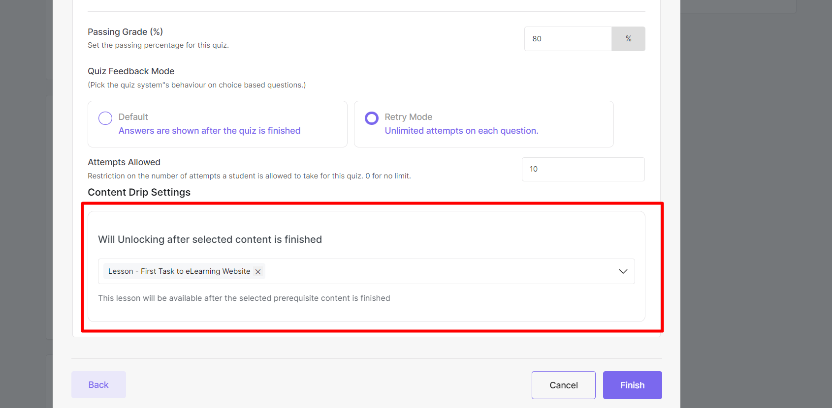 How to use Content Drip? - Academy LMS