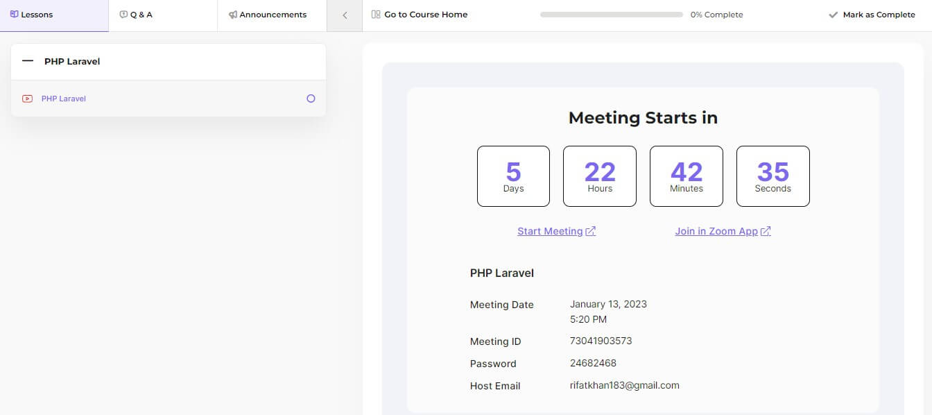 How to use Zoom Integration in Academy LMS? - Academy LMS