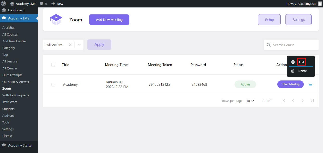How to use Zoom Integration in Academy LMS? - Academy LMS