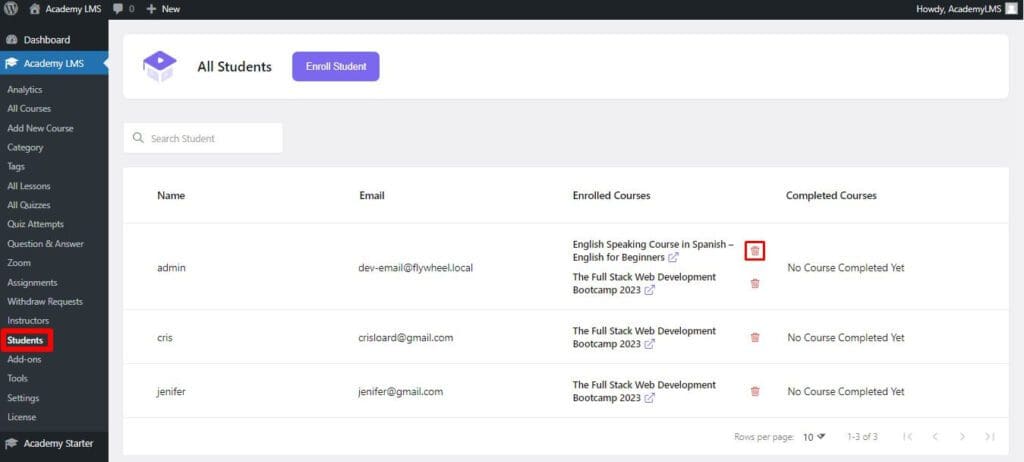 How to cancel enrolment? - Academy LMS