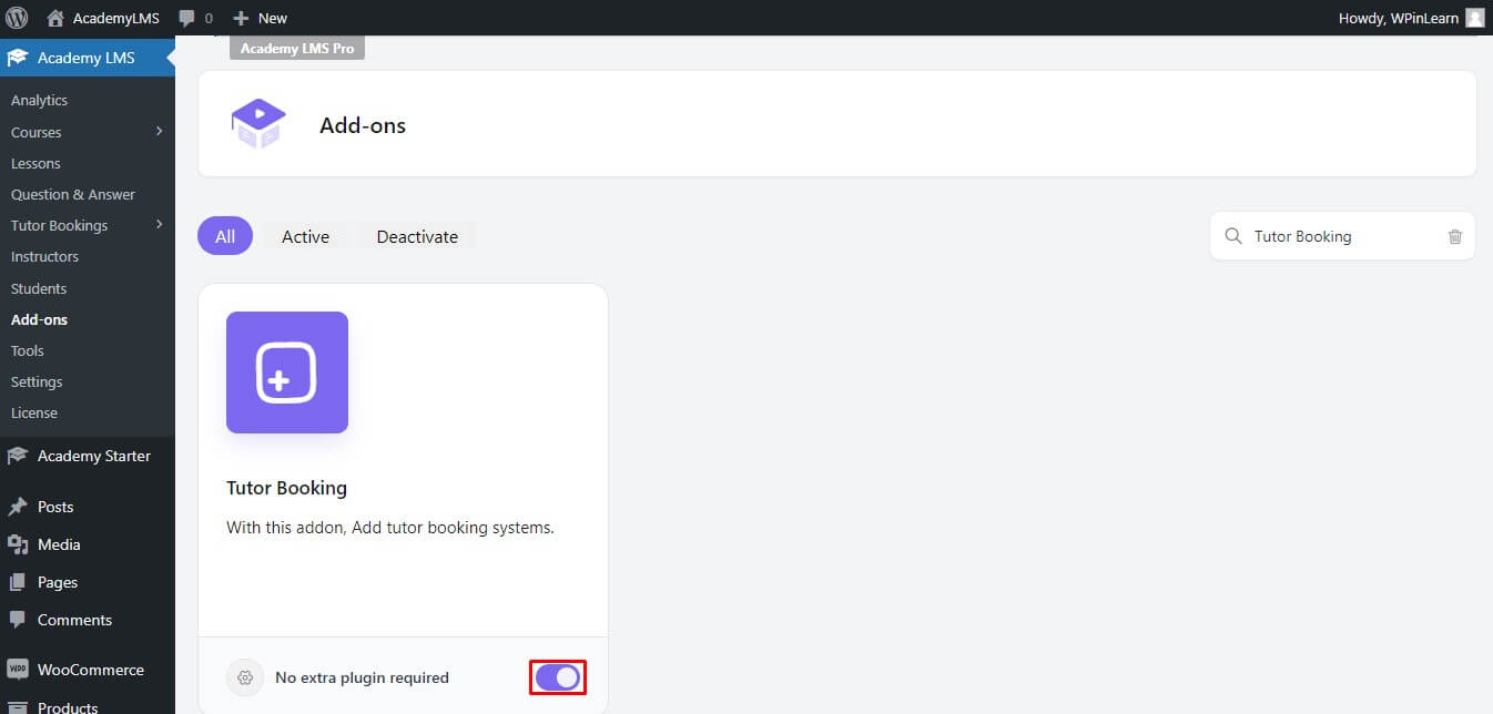 Tutor Booking - Academy LMS
