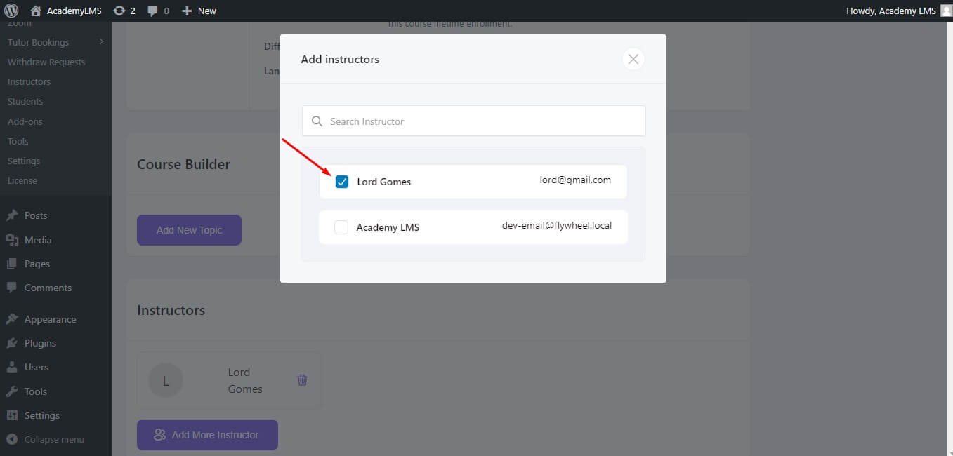 How to use the Multi Instructor addon? - Academy LMS
