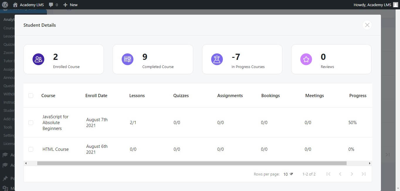 How to use Advanced Analytics? - Academy LMS