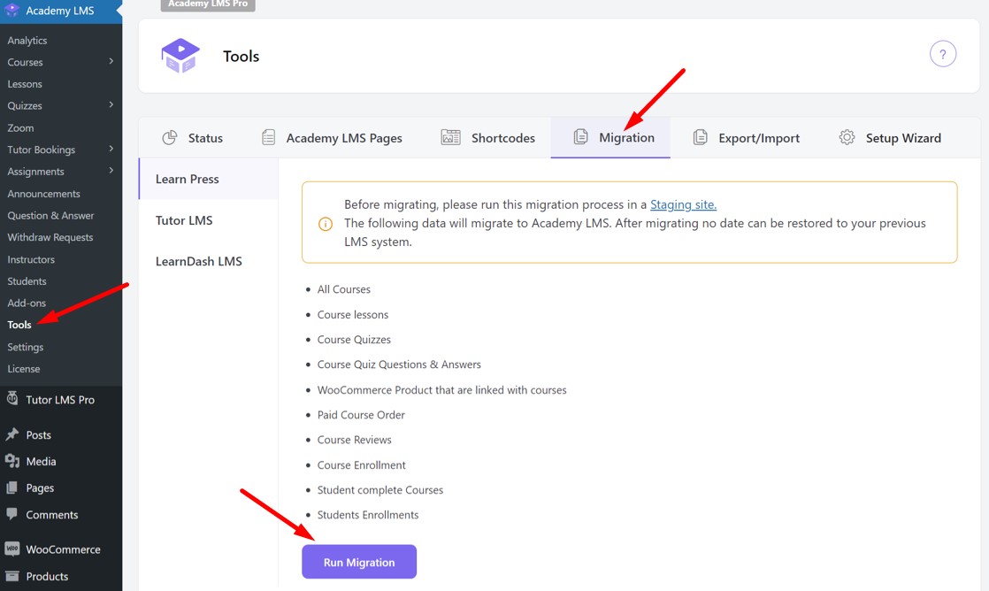 How to Use Academy LMS Migration Tool? - Academy LMS