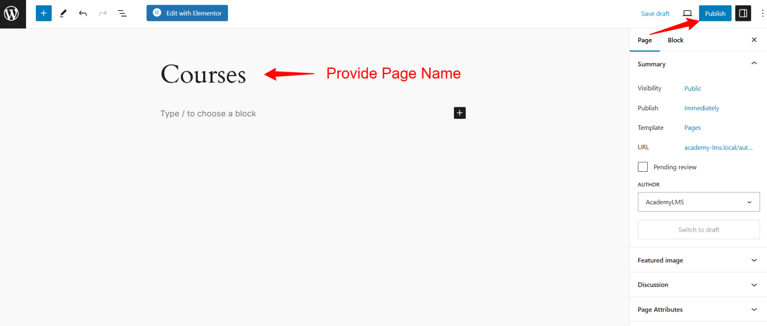 How to setup Academy LMS necessary pages? - Academy LMS