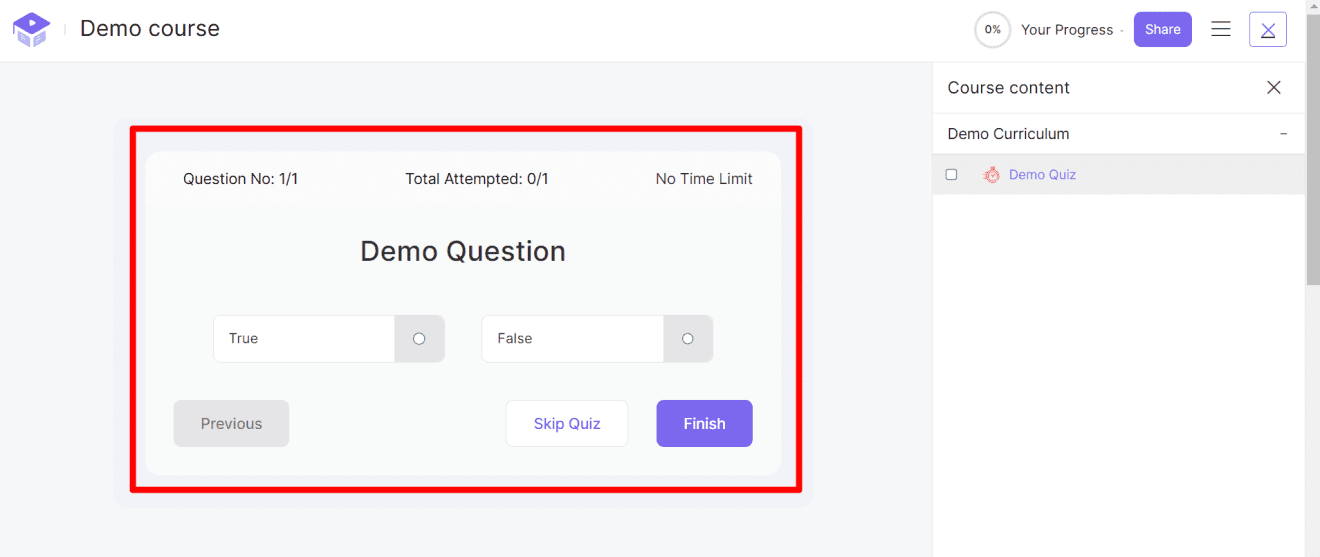 How to use Academy LMS quiz builder? - Academy LMS