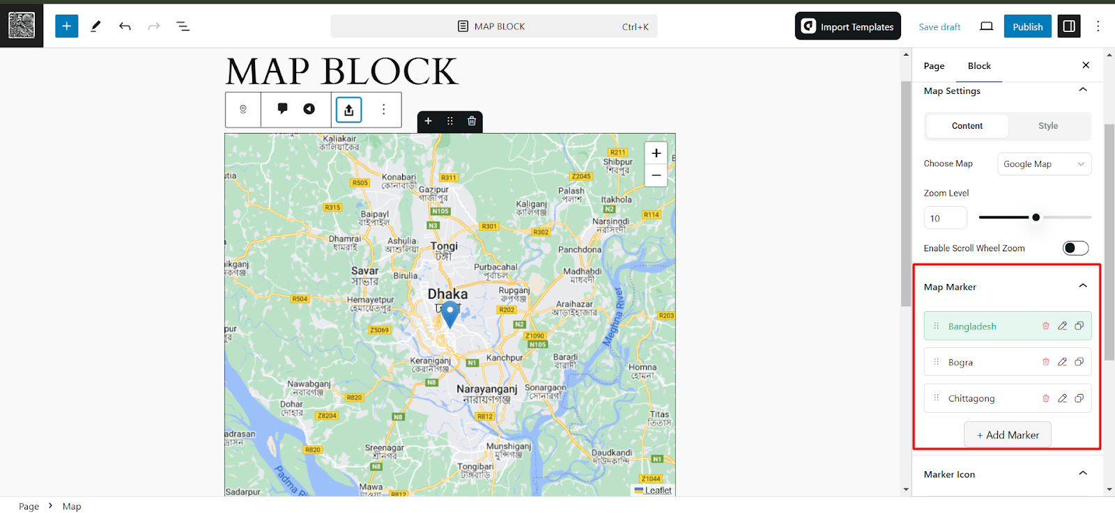 How to use WP Map Block? - Academy LMS
